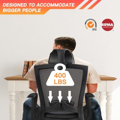 China Ergonomic Mesh Office Chair with Thickened Cushion and Adjustable Headrest Flip Arm for sale