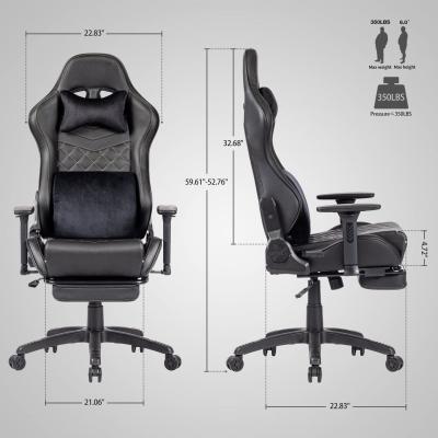 Cina Sedia da gioco per ufficio con poggiapiedi schiena alta pelle regolabile in PU Design moderno in vendita