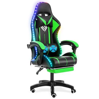 Cina Moderno design ALINUNU Ergonomico Computer Massaggio Sedile da gioco con luci a LED e poggiapiedi in vendita