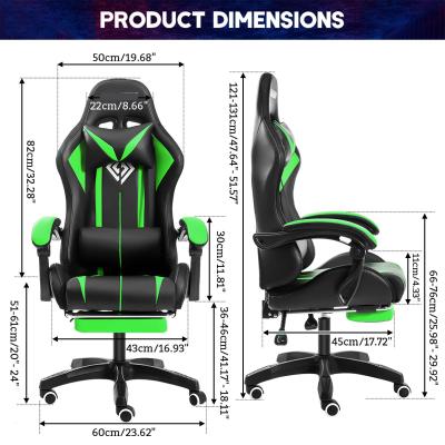 Cina Moderno design ALINUNU Ergonomico Computer Massaggio Sedile da gioco con luci a LED e poggiapiedi in vendita