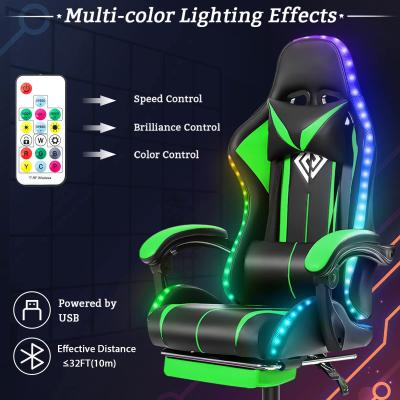 Cina Moderno design ALINUNU Ergonomico Computer Massaggio Sedile da gioco con luci a LED e poggiapiedi in vendita