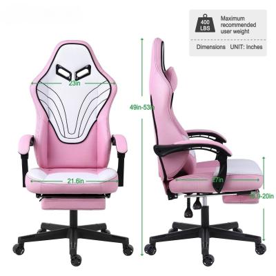 Cina Moderno design pelle sintetica ergonomico sedia da gioco per computer con poggiapiedi ALINUNU in vendita
