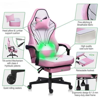 Cina Moderno design pelle sintetica ergonomico sedia da gioco per computer con poggiapiedi ALINUNU in vendita