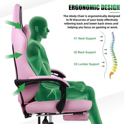 Cina Moderno design pelle sintetica ergonomico sedia da gioco per computer con poggiapiedi ALINUNU in vendita