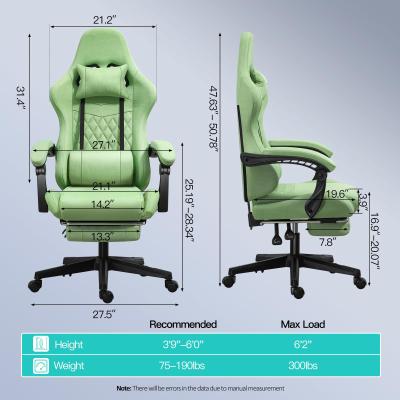 Cina Sedile da gioco ergonomica con poggiapiedi e massaggio Peso massimo raccomandato 300 libbre in vendita