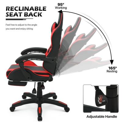 Cina Moderno design tessuto supporto lombare ergonomico sedia da corsa per computer con poggiapiedi in vendita