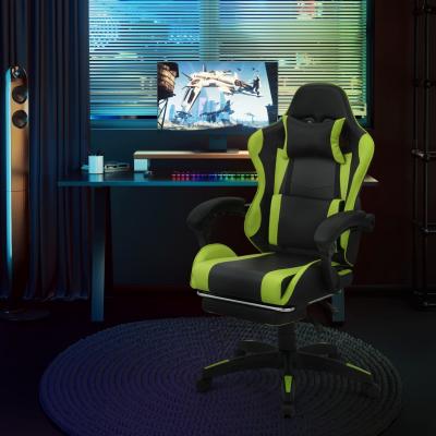 Cina Supporto lombare in ferro Sedile da corsa per computer ergonomica con altezza e poggiapiedi regolabili in vendita