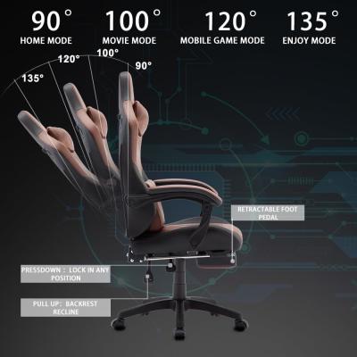 Cina Sedia girevole ALINUNU Sedia ergonomica per computer per giochi con poggiatesta e supporto lombare in vendita