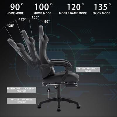 Cina Sedia giratoria ergonomica regolabile in altezza con poggiatesta e supporto lombare in vendita
