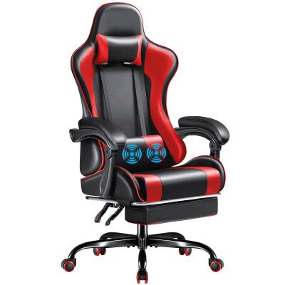 Cina Sedia per videogiochi da computer da corsa di design moderno con poggiapiedi e supporto lombare per massaggi in vendita