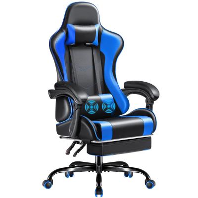China OEM ODM Racing Computer Videogame stoel met voetsteun en hoofdsteun in aangepaste kleur Te koop