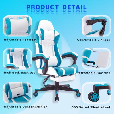 Cina Moderno stile di design ergonomico computer da corsa sedie da gioco con poggiapiedi 3 ascensore a gas in vendita