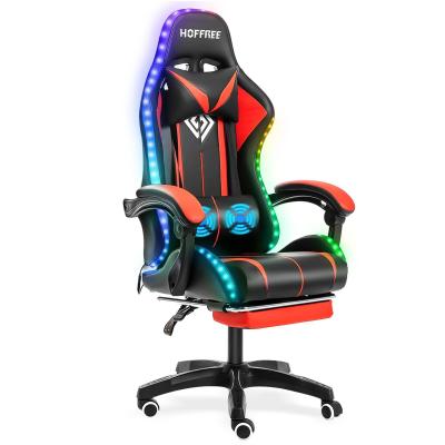 China Personalize a cadeira de massagem com computador ergonômico ALINUNU com luzes LED e apoio de pés à venda