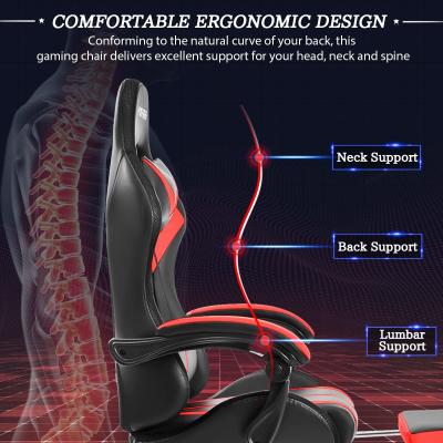 Cina Personalizza ALINUNU Ergonomic Computer Massage Chair Gaming con luci a LED e poggiapiedi in vendita