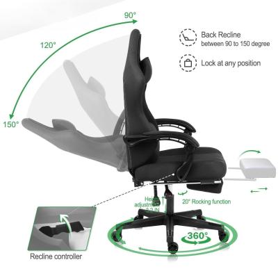 Cina ALINUNU Sedile da gioco per computer ergonomica con poggiapiedi in vendita