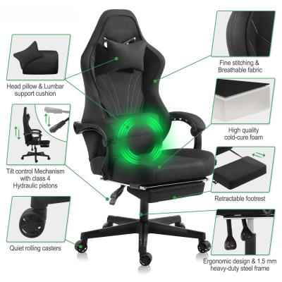 Cina ALINUNU Sedile da gioco per computer ergonomica con poggiapiedi in vendita