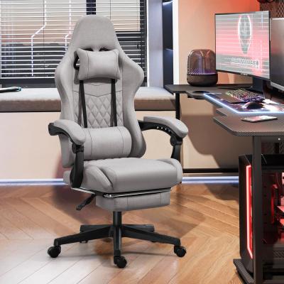 Cina Sedile da gioco ergonomico regolabile per computer con poggiapiedi e massaggio in vendita