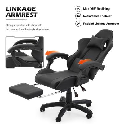 Cina ALINUNU Moderna stoffa supporto lombare ergonomico Computer sedia da corsa con poggiapiedi in vendita