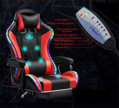 Cina Camera giochi per computer di design moderno sedia da gioco a LED con altoparlanti e cuscino lombare in vendita