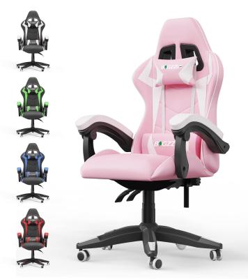 China 3 Gas Lift Reclining Video Game Stoel met hoofdsteun en Lumbal Support Comfortabel Te koop