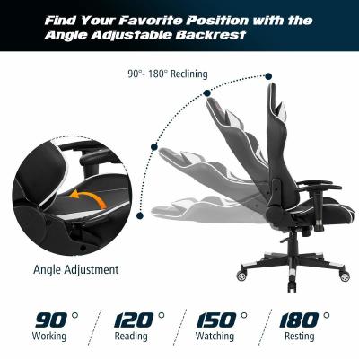 Cina 360 giratori/ regolazione altezza/ funzione recliner stile moderno di design sedie da gioco per ufficio in vendita