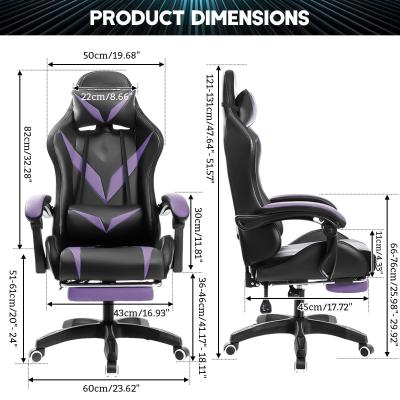 Cina Imballaggio per la posta Sedile ergonomica per giochi RGB con massaggio e luci a led in vendita
