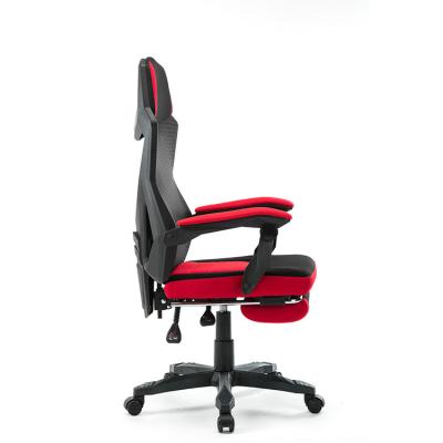 China Multi-function Revolving Computer Desk Chair with Footrest and Fabric Material for sale