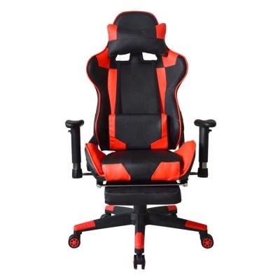 China Computador Gamer Cadeira de jogos de escritório moderna com apoio de pé e apoios de braço de PU ajustáveis em 2D à venda