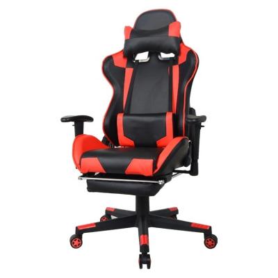China Computador Gamer Cadeira de jogos de escritório moderna com apoio de pé e apoios de braço de PU ajustáveis em 2D à venda