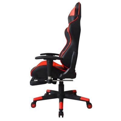 China Computador Gamer Cadeira de jogos de escritório moderna com apoio de pé e apoios de braço de PU ajustáveis em 2D à venda