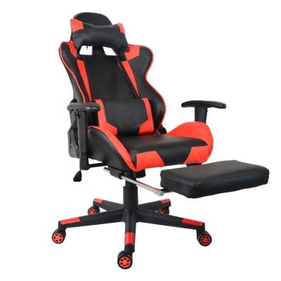 China Computador Gamer Cadeira de jogos de escritório moderna com apoio de pé e apoios de braço de PU ajustáveis em 2D à venda