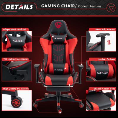 Cina Porta il tuo gioco al livello successivo con ALINUNU High Back Gaming Chair e Footrest in vendita