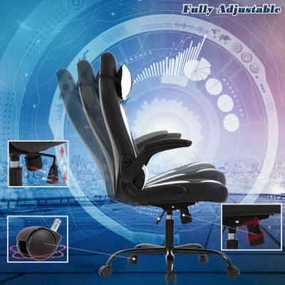 China Solid Back Ergonomische kantoorstoel met aangepaste kleur en lumbale steun Flip Up Arms Te koop