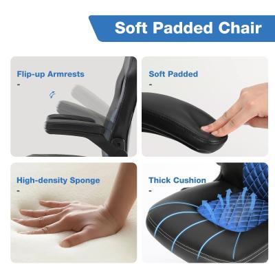 Cina 30 libbre sedia da ufficio regolabile con design ergonomico PU pelle e supporto lombare in vendita
