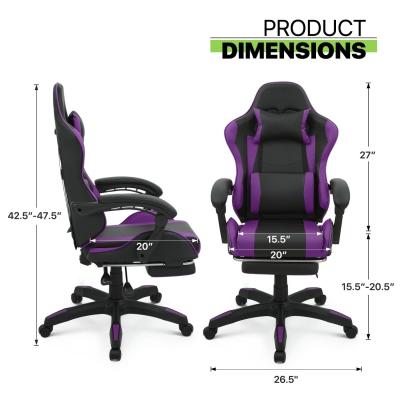 中国 高背筋 エルゴノミック ビデオゲームチェア 脚の裏頭 首の裏頭 腰の裏頭 ゲーミングチェア 販売のため