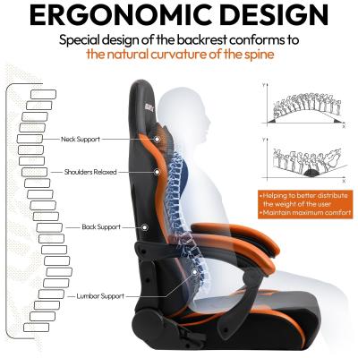 中国 モダンデザインスタイル スピールチェア 脚置きと調整可能な機能のあるゲームチェア 販売のため