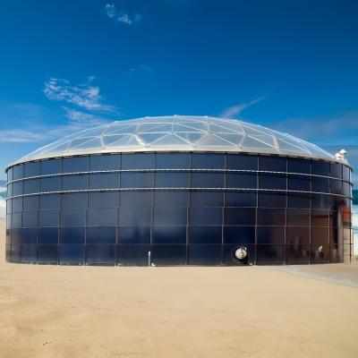 Cina Serbatoi di acciaio a bullone GFS cilindrici per lo stoccaggio dell'olio di palma con cupola geodetica in alluminio in vendita