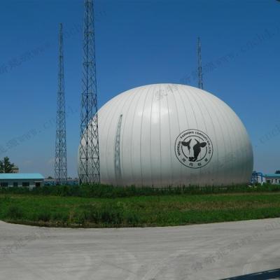 Китай PVDF двойной мембраны газовый держатель купольной формы белый цвет для биогазовых установок продается