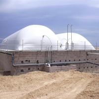China Rectangular Double Membrane Gas Holder with 20 mBar Pressure Capacity and UV Resistance for Lagoon Applications for sale