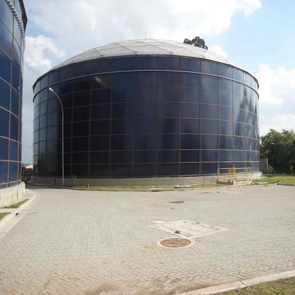 Quality High Strength Glass Fused Bolted Steel Tank Dark Blue Color Custom Capacity for sale
