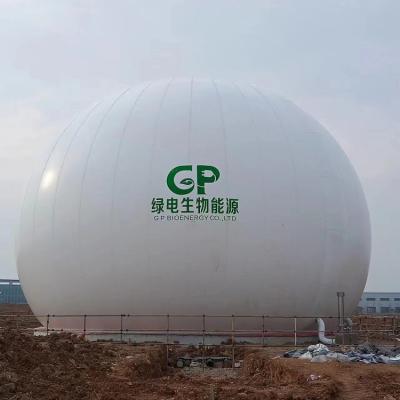 China Ground Mounted Double Membrane Biogas Holder 0.7mm-1.5mm Thick For Renewable Energy for sale