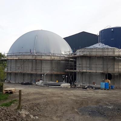 China White 500m3 Double Membrane Gas Holder , Gas Dome For Methane Storage for sale