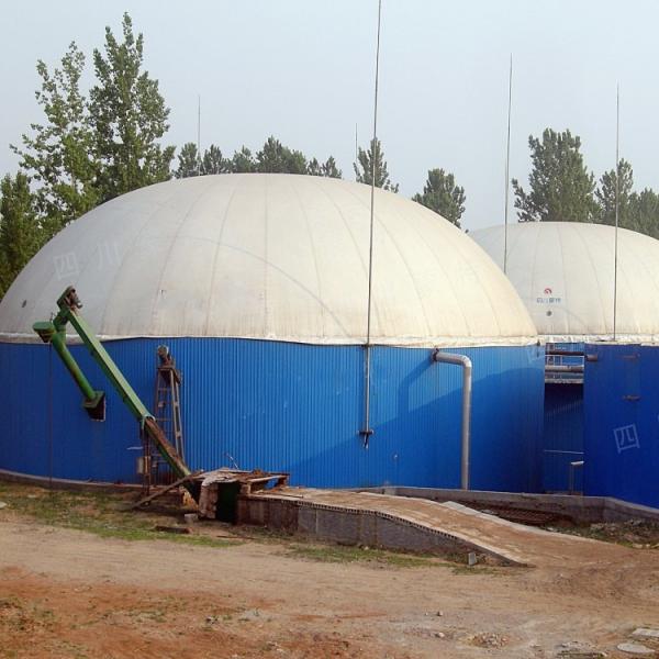 Quality Top Mounted Double Membrane Biogas Storage Tanks For Anaerobic Digestion Plants for sale