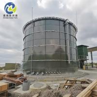 Quality Enamel Coated Bolted Steel Water Storage Tanks Cylindrical Shape Modular Design for sale