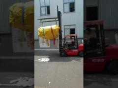 1セット 2460m3 タンクに搭載されたダブルメムランガスの保持器が梱包され,タイへ出荷されます.