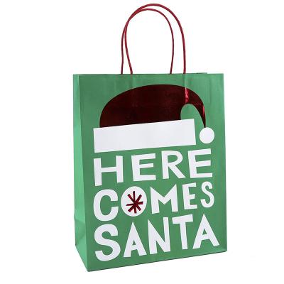Cina Il regalo riciclato della carta kraft di Natale insacca il Ultraportable multifunzionale in vendita