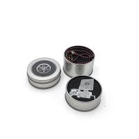China Cylinder Rustproof Printed Tin Boxes Multipurpose With PVC Window for sale
