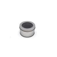 China Cylinder Rustproof Printed Tin Boxes Multipurpose With PVC Window for sale