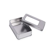 China Antirust Lightweight Printed Tin Boxes With Hinged Lid Multipurpose for sale