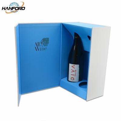 China O empacotamento magnético da caixa de presente do cartão do vinho reciclou ultraleve à venda